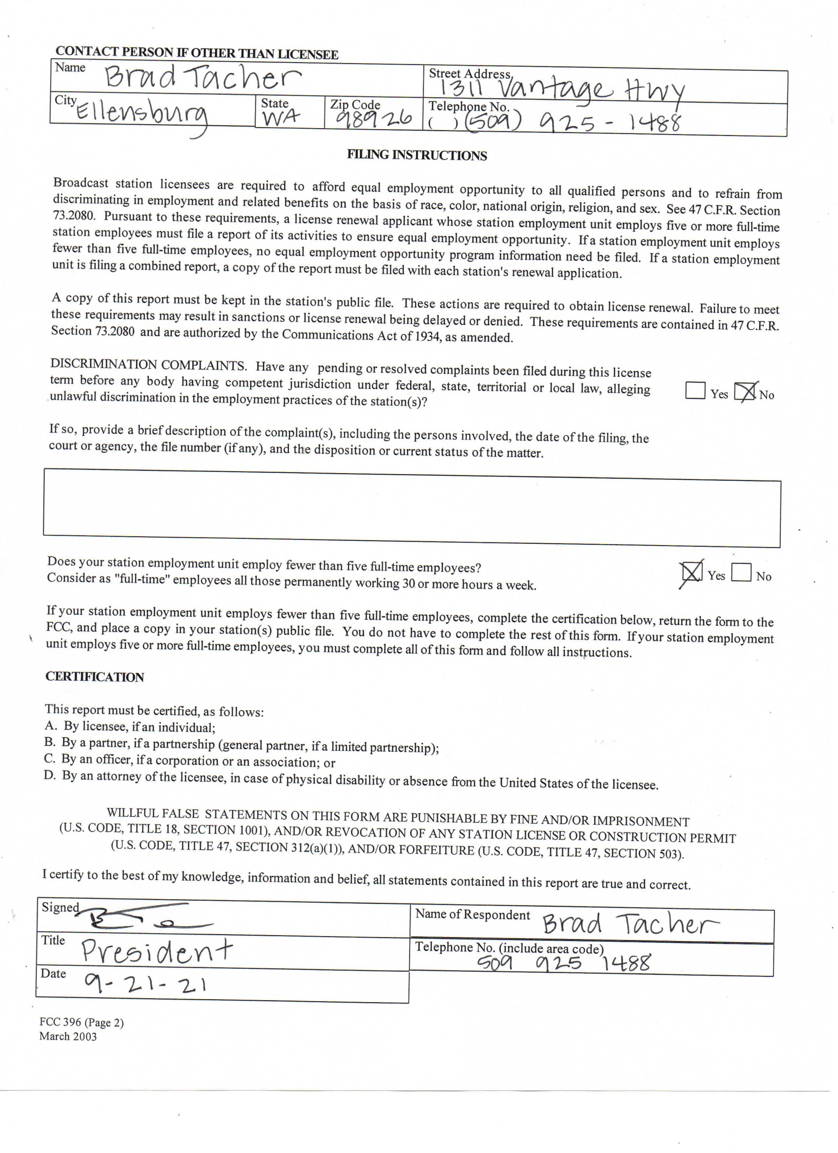 EEO | 95.3 KXLE | Playing Your Music | Ellensburg, WA